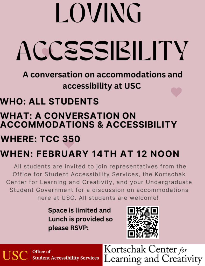 OSAS x KCLC Event: Loving Accessibility - Office of Student Accessibility Services